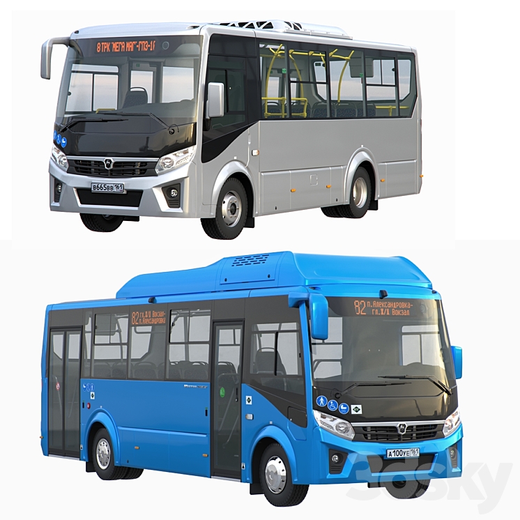Bus PAZ Vector NEXT - Ground Transport - 3D model