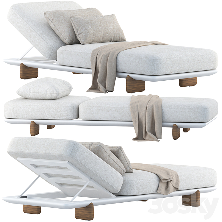 Milos Sun Lounger by Jean-Marie Massaud - Other soft seating - 3D model