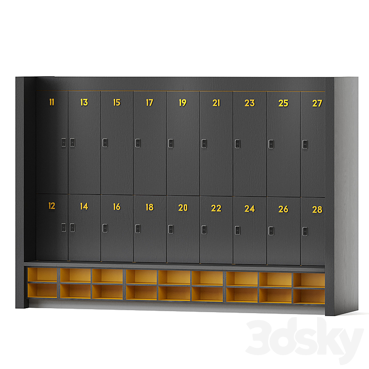 Lockers Set-2 - Sports - 3D model