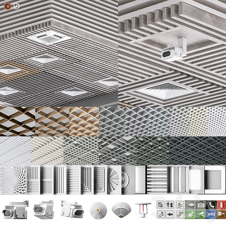 Ceiling set 6 - Miscellaneous - 3D model