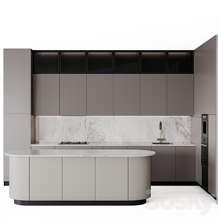 kitchen modern 309 - Kitchen - 3D model
