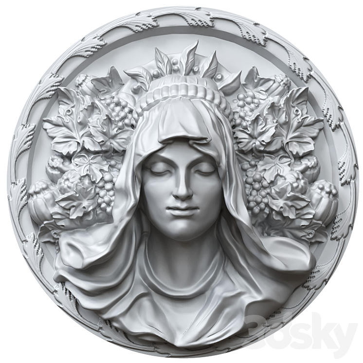 Mascaron - Decorative plaster - 3D model