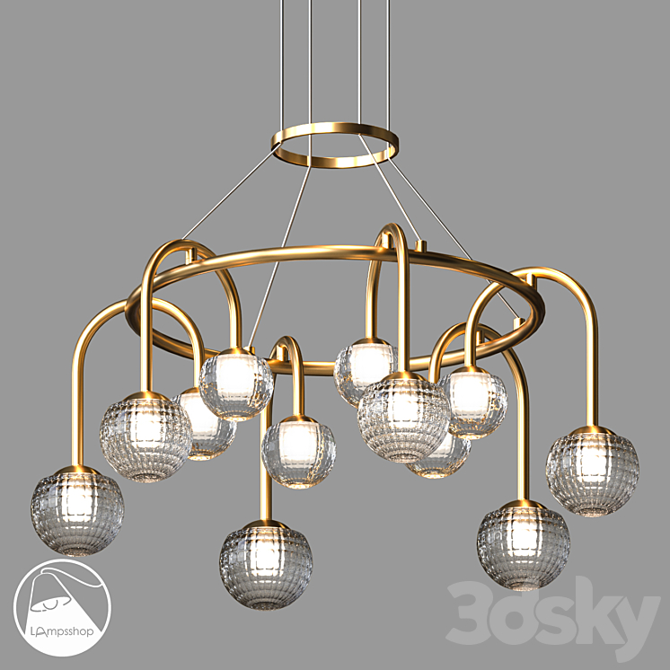 LampsShop.ru L1744 Chandelier Prisma Light Round - Pendant light - 3D model