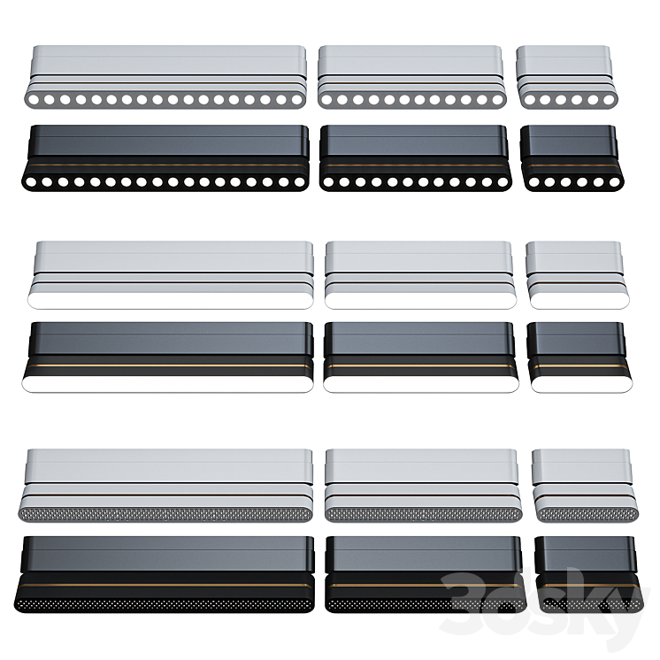 MONO LINE TURN SPOT - Technical lighting - 3D model