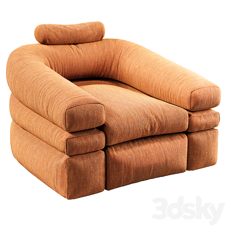 Straccio Easy Chair by De Pas - Arm chair - 3D model