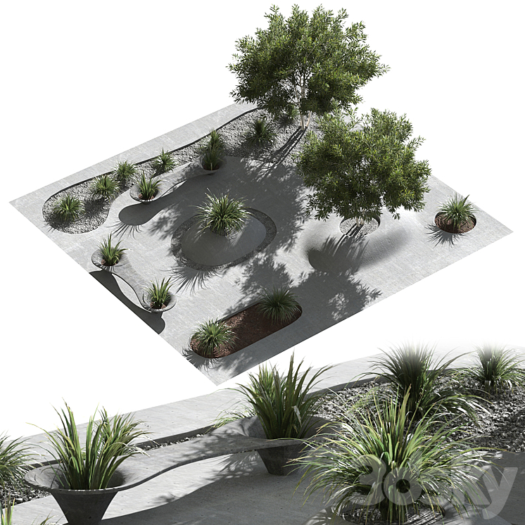 Town Square Landscape 01 - Urban environment - 3D model