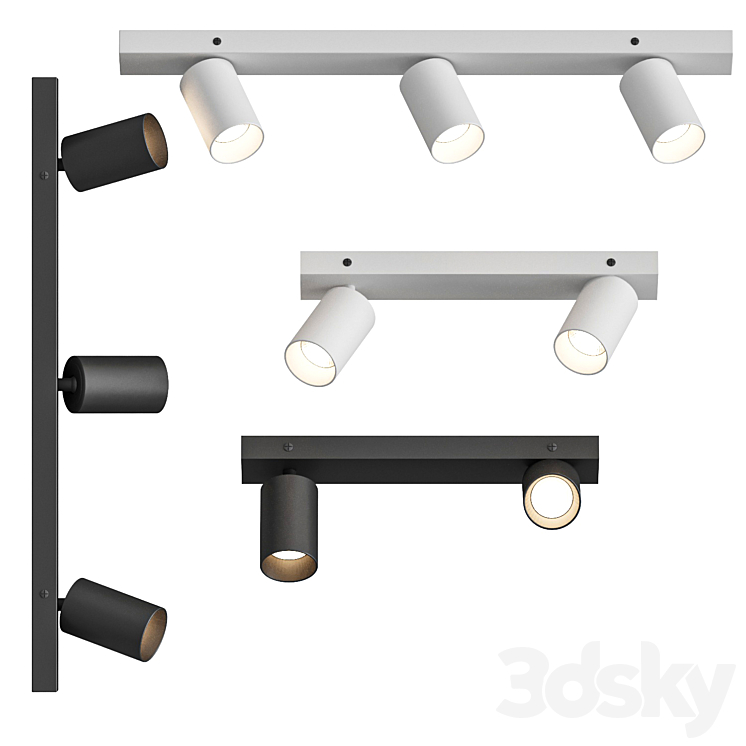 ACB Gina GU10 - Technical lighting - 3D model