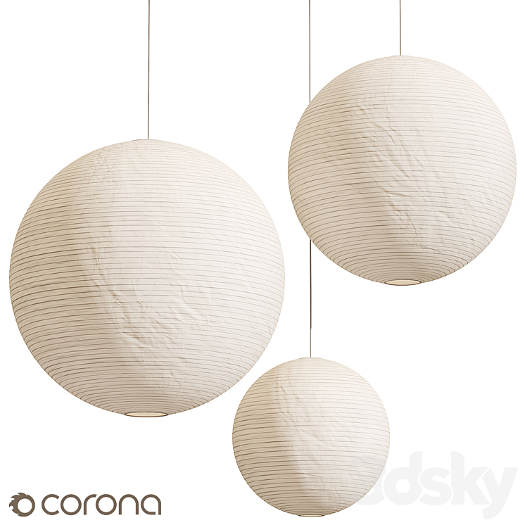 HAY Paper Shade Round Pendant Lamp - Pendant light - 3D model