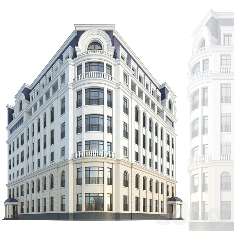 Classic Residential building No. 2 - Building - 3D model