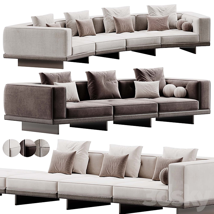 Dylan Sofa By Minotti - Sofa - 3D model