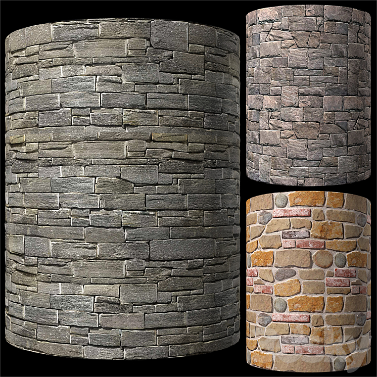 Rubble facing stone masonry - Stone - 3D model