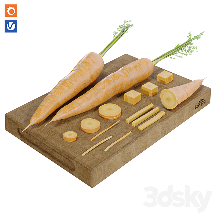 Carrot - Food and drinks - 3D model