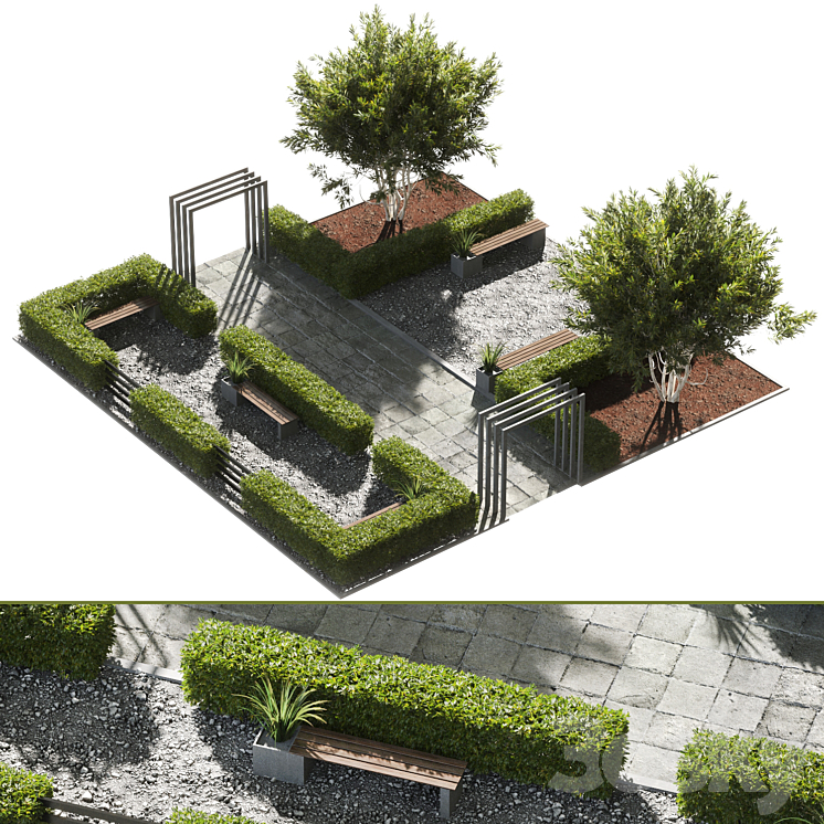 Town Square Landscape 13 - Other - 3D model