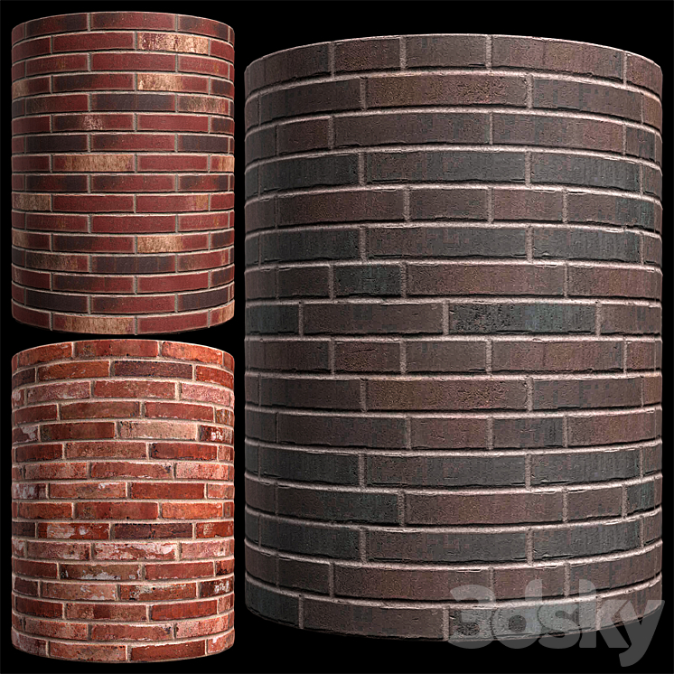 Decorative facing brick masonry - Stone - 3D model