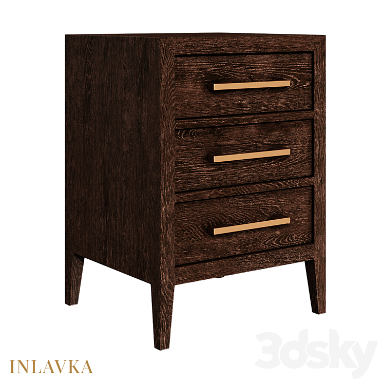 OM Closed bedside table with drawers in minimalist style - Sideboard ...