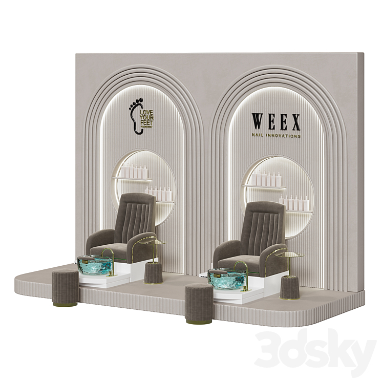 Pedicure beauty salon 3 - Beauty salon - 3D model