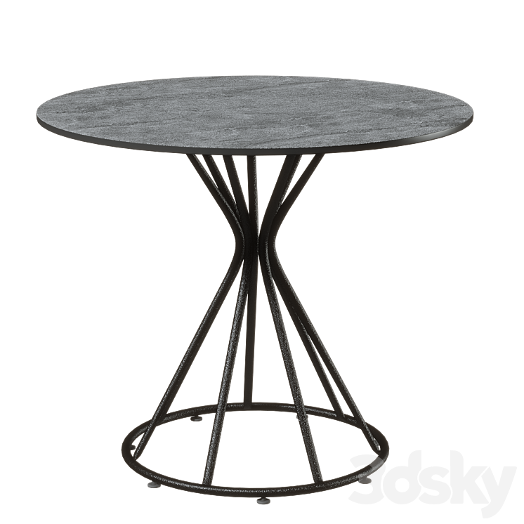 Dining table round Carlos (90cm) - Table - 3D model