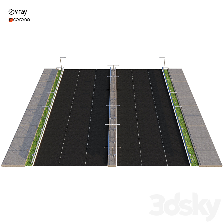 road 03 - Urban environment - 3D model