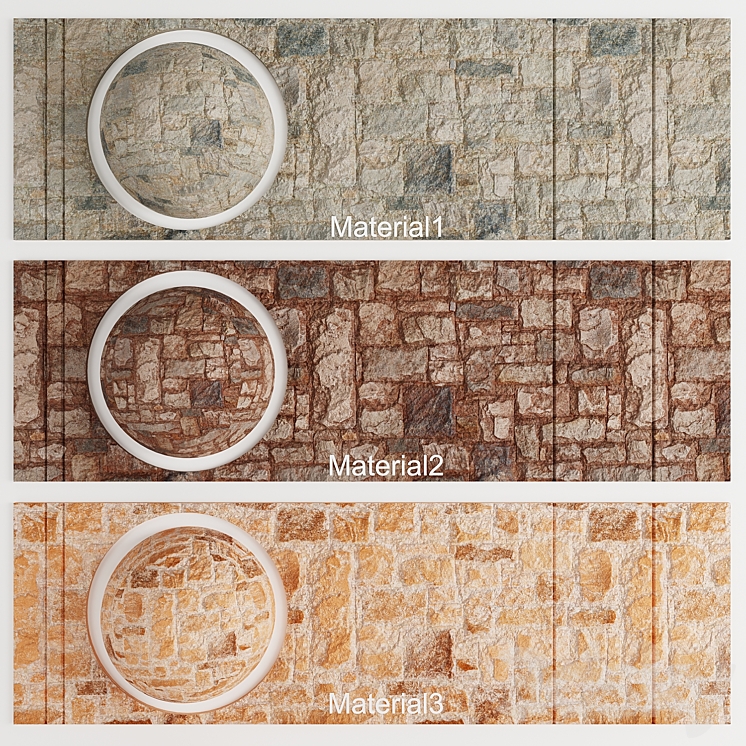 Stone Wall Material - Stone - 3D model