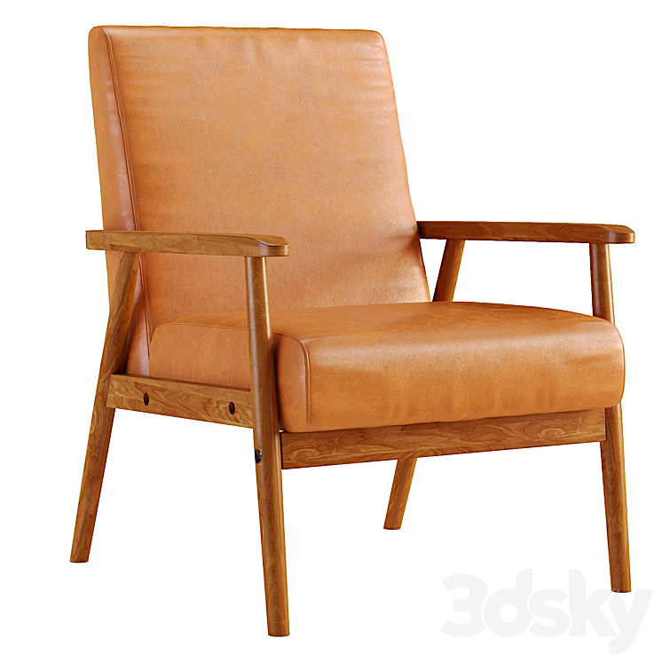 Brocklin Faux Leather Armchair - Arm chair - 3D model