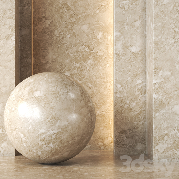 Travertine Texture 4K - Seamless - Stone - 3D model
