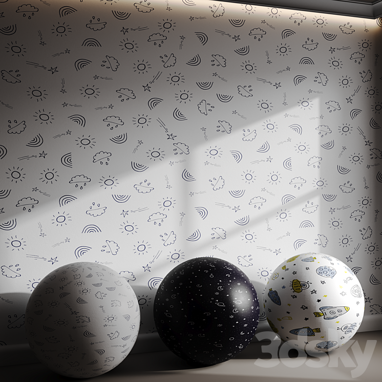 Wallpaper 23 - Wall covering - 3D model
