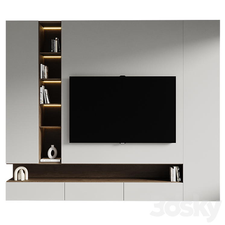 TV wall set 035 - TV Wall - 3D model