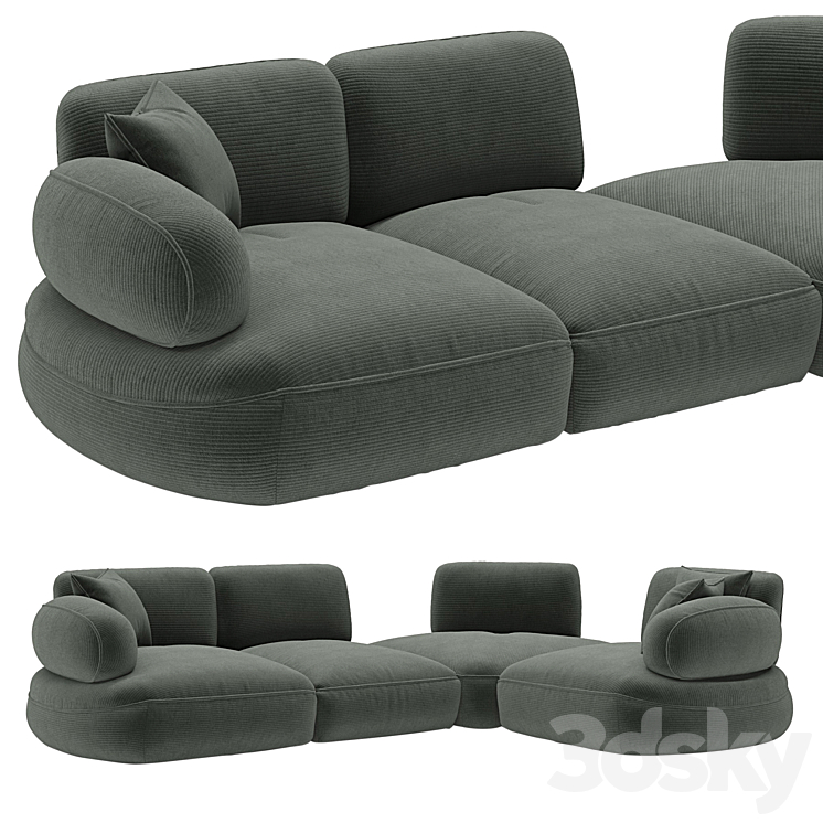 Natuzzi Italia SNAIL Sofa - Sofa - 3D model