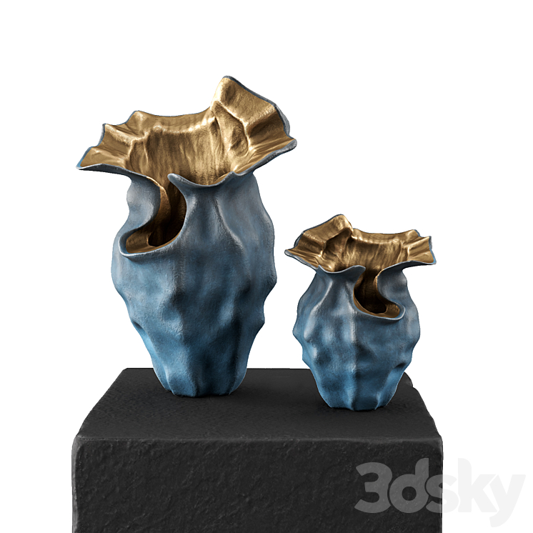 Wavy abstract Vase - Vase - 3D model