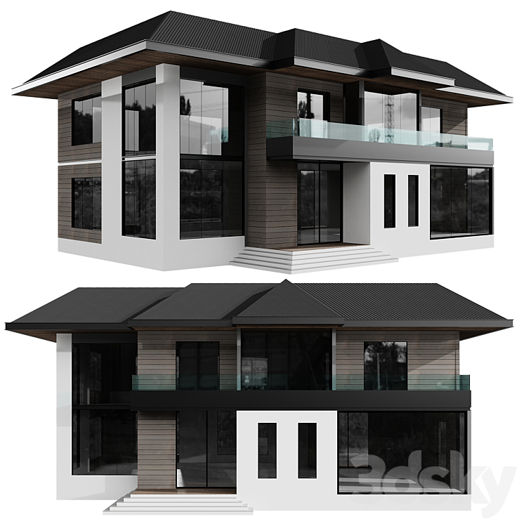 Modern House No23 - Building - 3D model