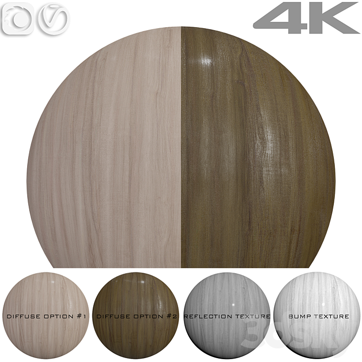 4K Seamless texture - Teak - Wood - 3D model