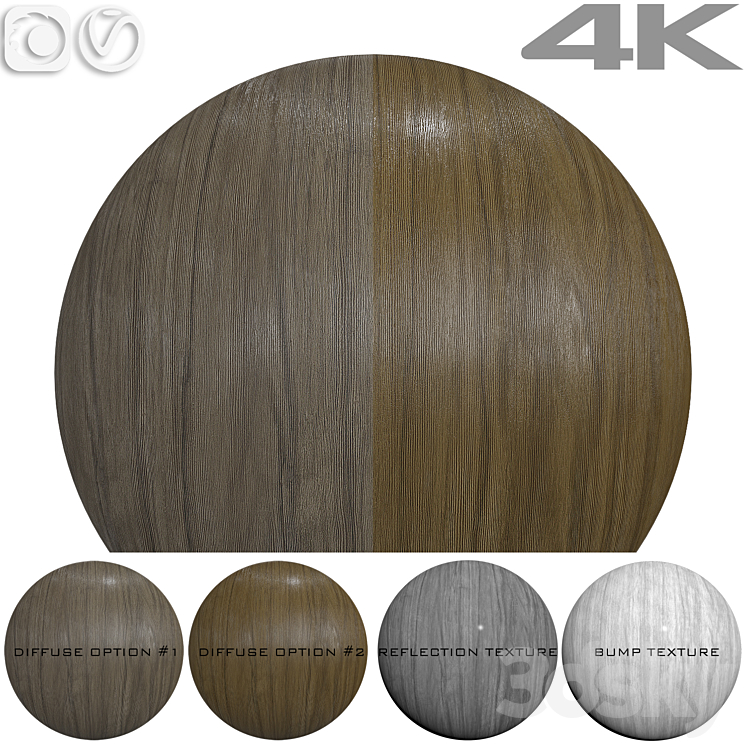4K Seamless texture - Walnut - Wood - 3D model