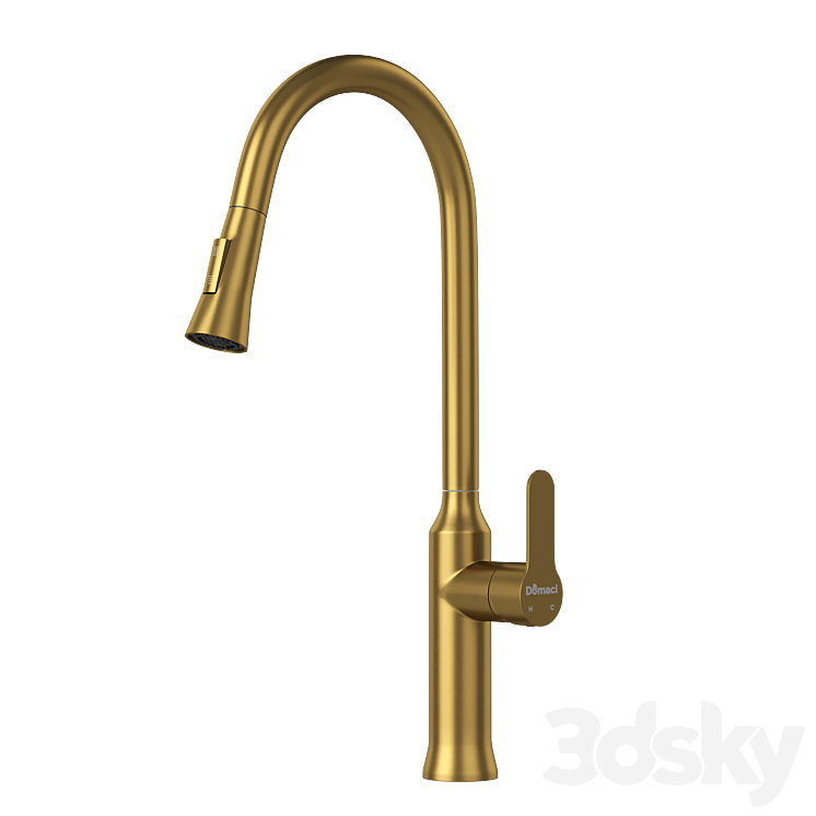 OM Kitchen mixer Domaci Livorno WFD04162 matte gold - Faucet - 3D model