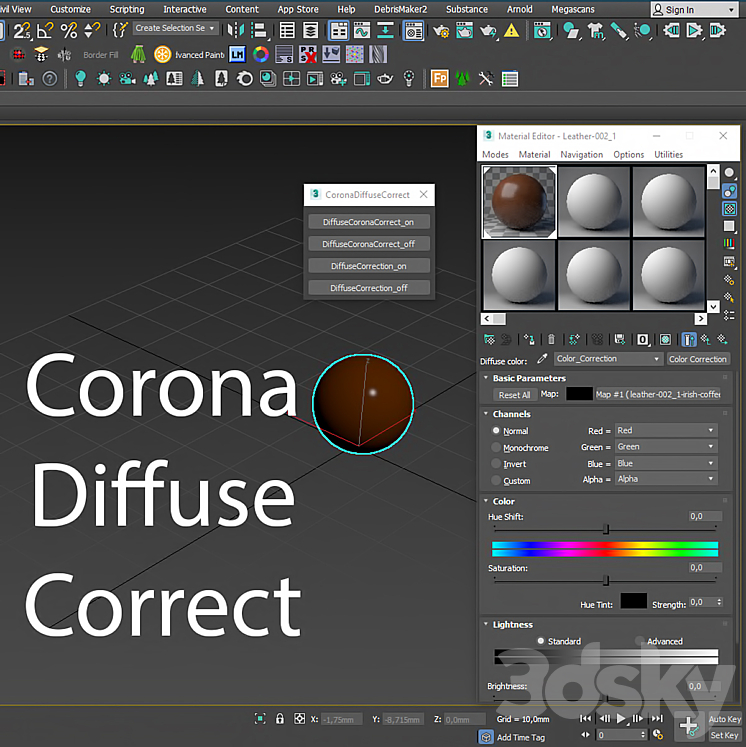 Corona Diffuse Correct - Scripts - 3D model