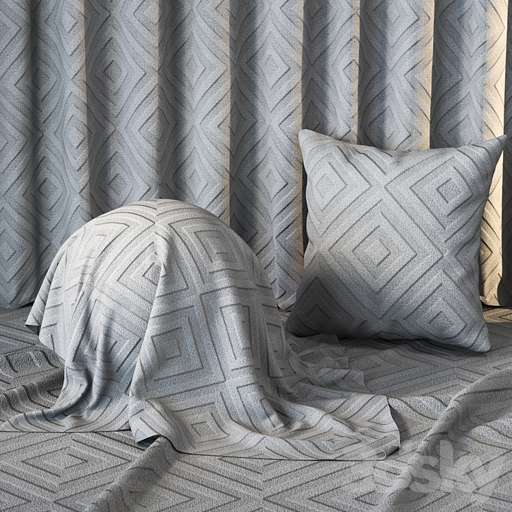 Minimal Carpet Texture 4K - Seamless - Fabric - 3D model