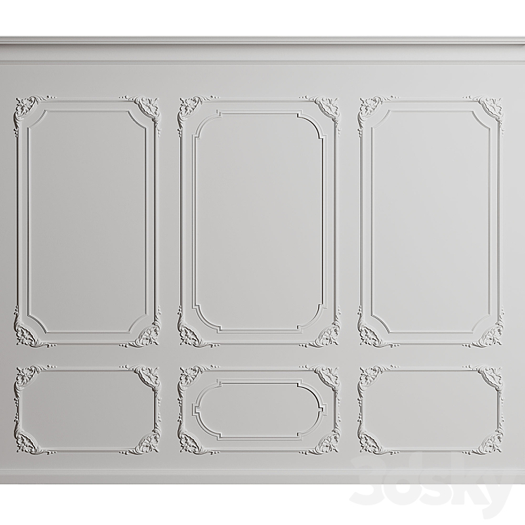 Wall Molding Classic - Decorative plaster - 3D model
