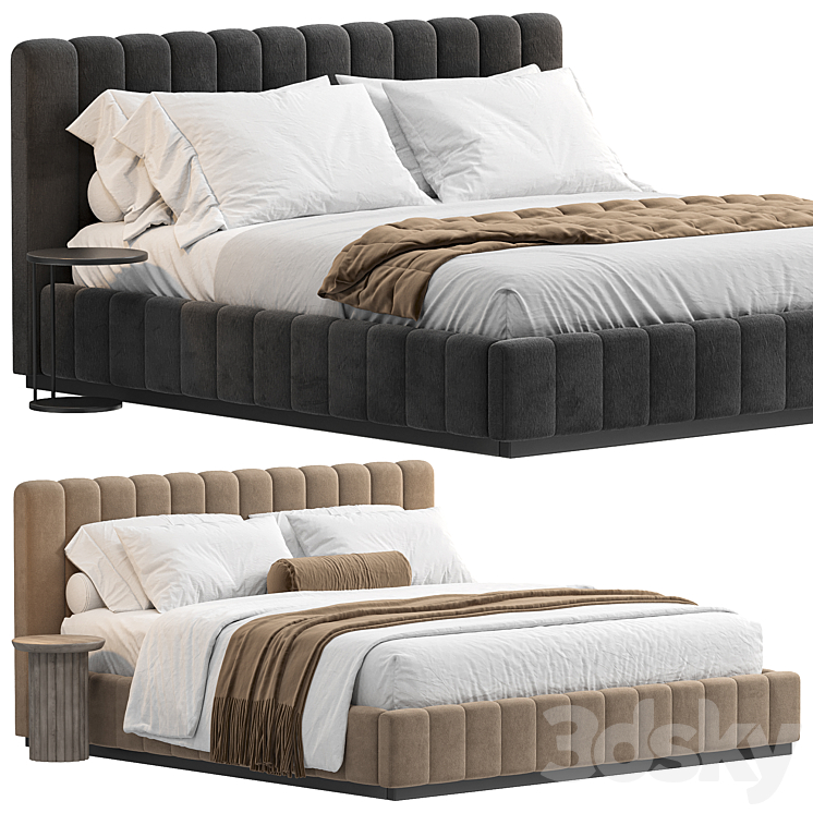 Forte Channeled Bed - Bed - 3D model