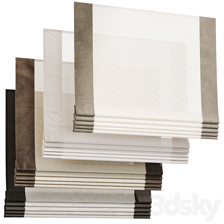 Roman curtain 04, Curtains - Curtain - 3D model