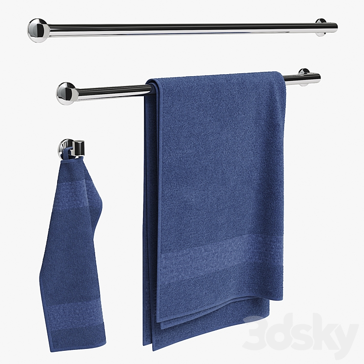 Kohler Components grab bars and hook - Bathroom accessories - 3D model
