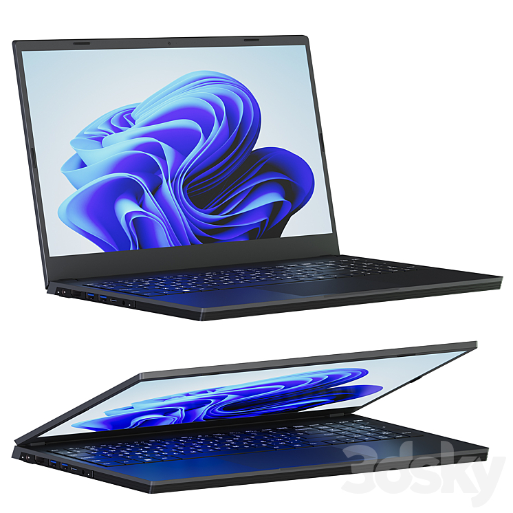 Laptop without logo - PC & other electronics - 3D model