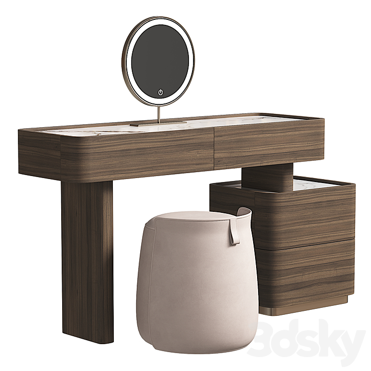 LUXURIOUS DRESSING TABLE AND DOVE GRAY SEAT - Dressing table - 3D model