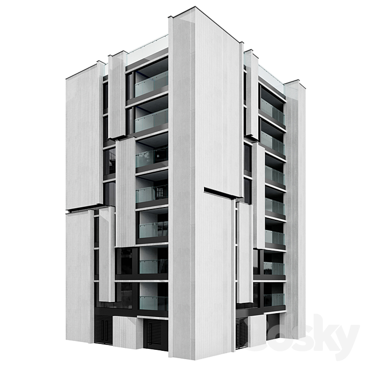 RESIDENTIAL BUILDING NO104 - Building - 3D model