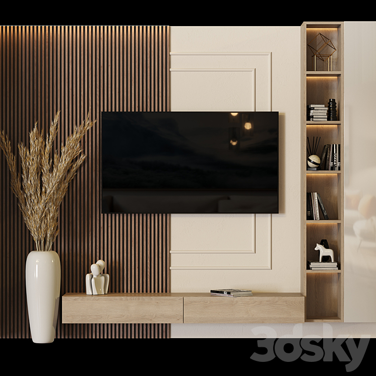 Wall TV 02 - TV Wall - 3D model