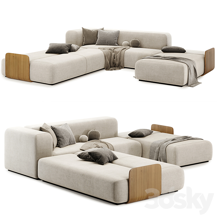klaster minimalist modular cubes 02 - Sofa - 3D model