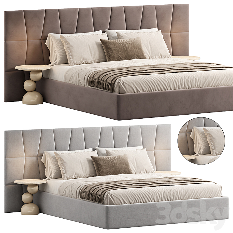 Trapezium bed - Bed - 3D model
