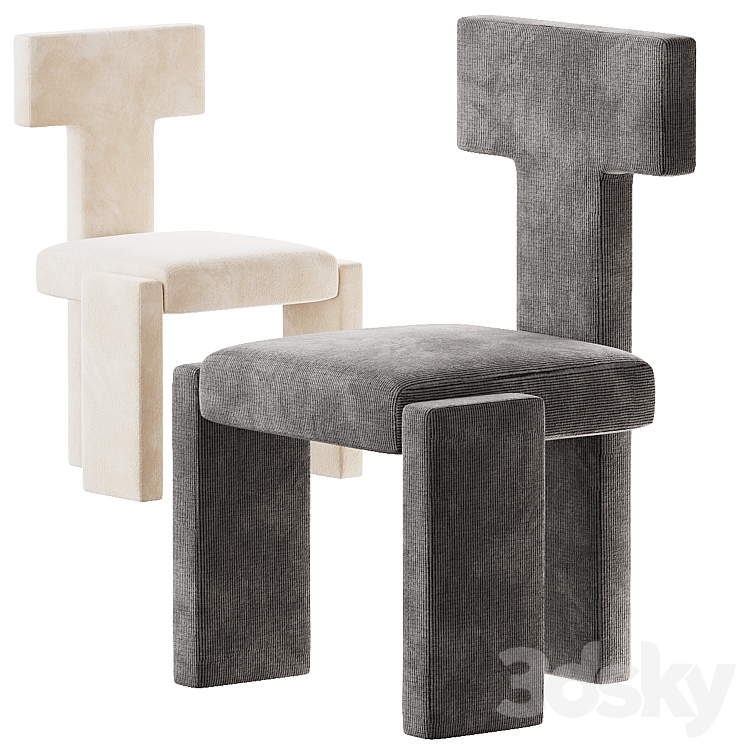Soft chair SEGMENT Highback by Trnk - Chair - 3D model