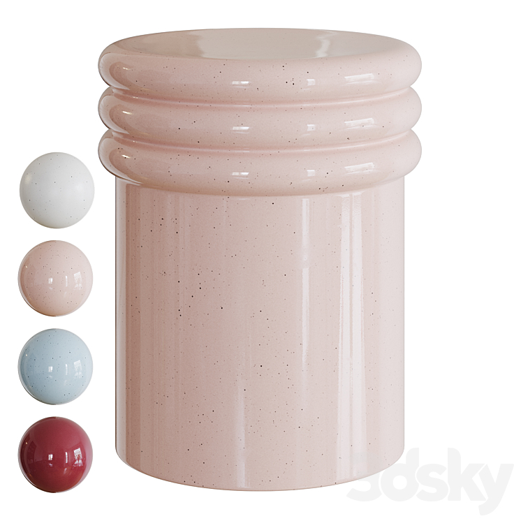 Hanson Round Side Table by GlobeWest - Table - 3D model
