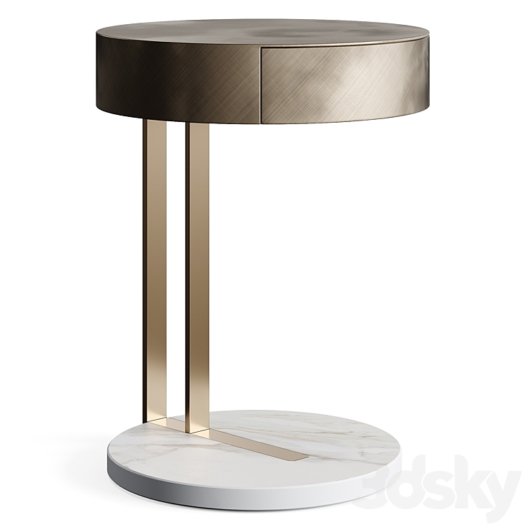Meridiani RALF H60 Bedside Table - Sideboard & Chest of drawer - 3D model