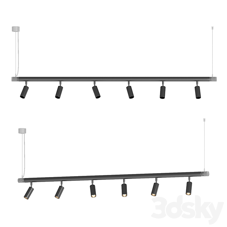 LED Module System - Pendant light - 3D model