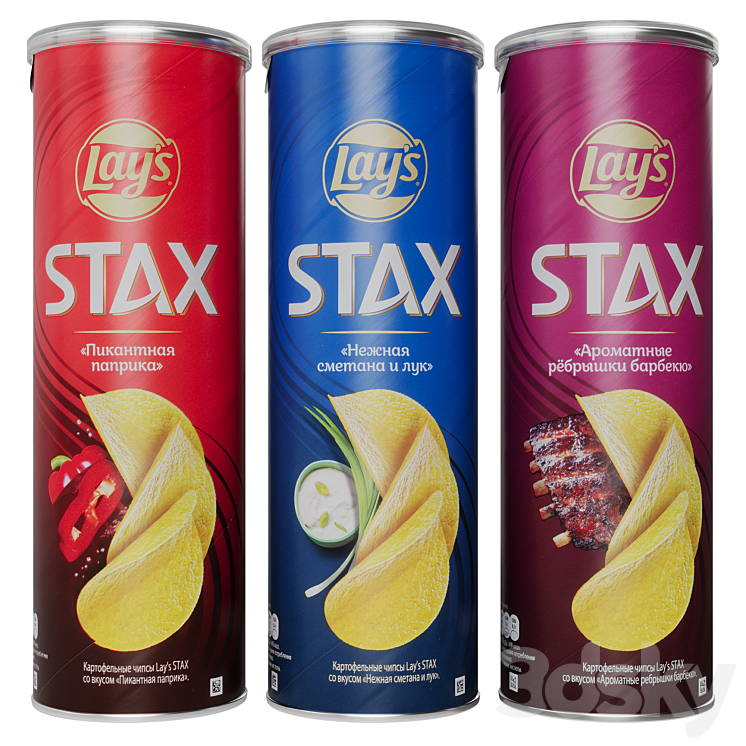 Lays Stax chips - Food and drinks - 3D model